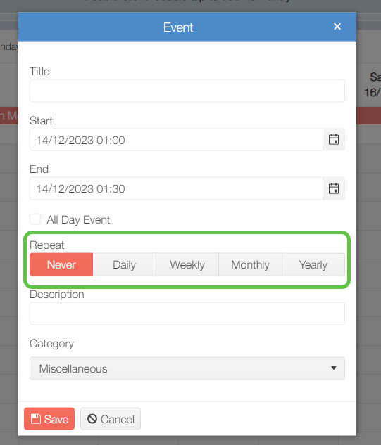 Telerik Scheduler - Hide Telerik Scheduler - Hide