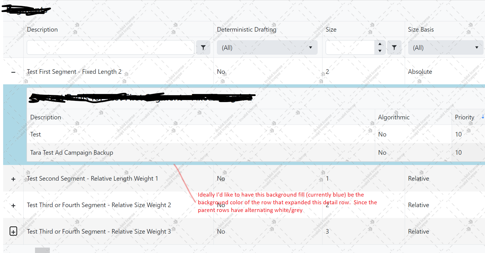 Styling The Detail Row Template Component In Kendo Ui For Angular