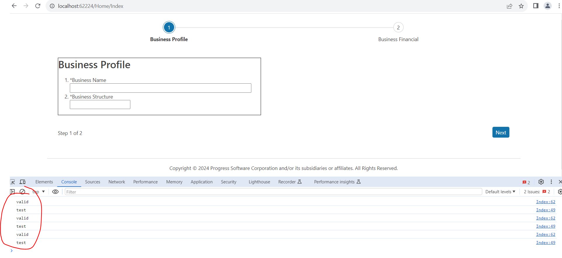 Using Wizard - how do you validate a form when step includes partial view. in UI for ASP.NET MVC ...