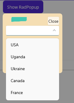 RadComboBox drop down list does not close when used in the RadPopup in UI for .NET MAUI ...