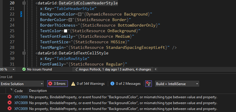 DataGridColumnHeaderStyle won't let me use DynamicResource bindings in ...