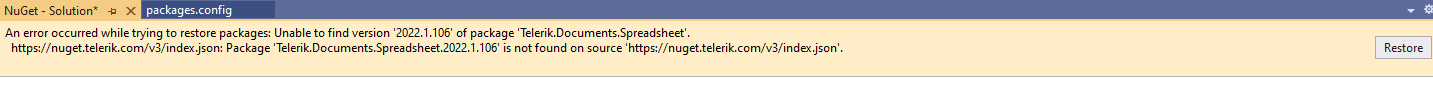 Error When Build Project Nuget Package Restore Failed In Ui For Aspnet Ajax Telerik Forums