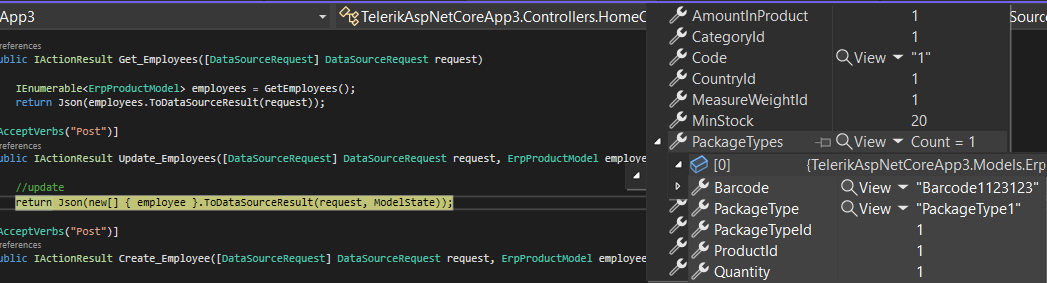 ListView Model Items Not Populate in UI for ASP.NET Core | Telerik Forums