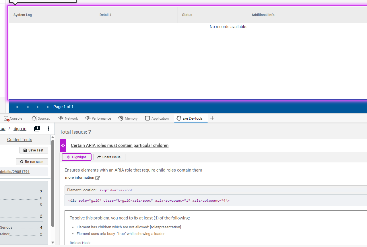 Digital Accessibility Issues When Using Kendo Grid In Angular In Kendo Ui For Angular Telerik