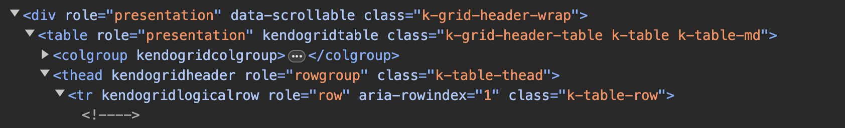 Digital Accessibility Issues When Using Kendo Grid In Angular In Kendo Ui For Angular Telerik