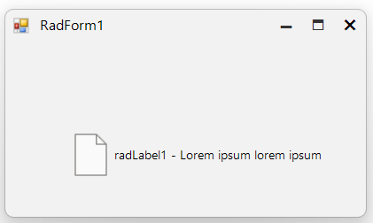 How to align Image to the centered text in RadLabel in UI for WinForms | Telerik Forums