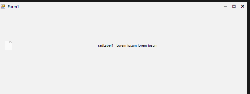 How To Align Image To The Centered Text In Radlabel In Ui For Winforms