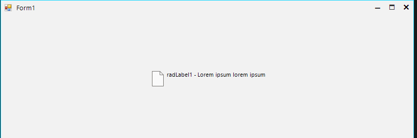 How To Align Image To The Centered Text In Radlabel In Ui For Winforms
