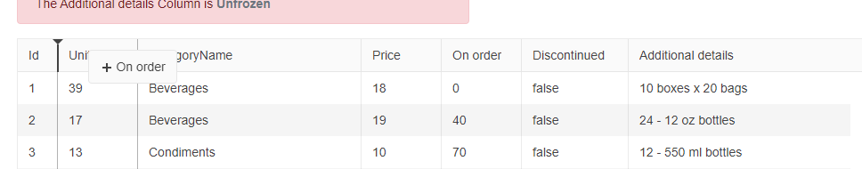 Prevent grid column drag and drop on locked column header cells in KendoReact | Telerik Forums