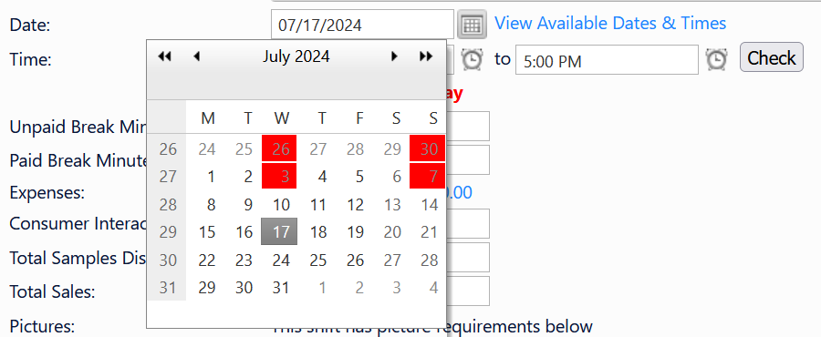 Setting Background Color Of Date In Raddatepicker Only Shows The