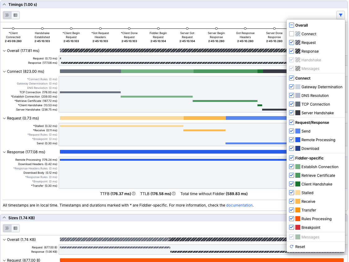 Session timings incorrect due to Client Connected time being used as start point in Fiddler ...