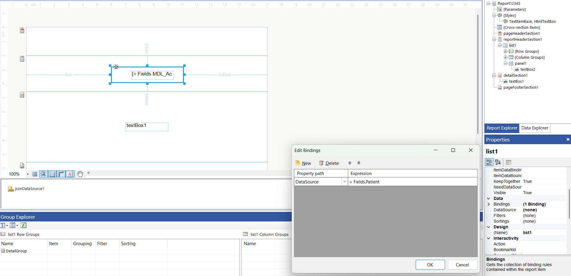 Error in Header field due to JSON input in Reporting | Telerik Forums