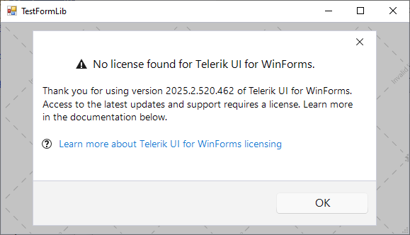 No License Found For Telerik Ui For Winforms In Ui For Winforms Telerik Forums