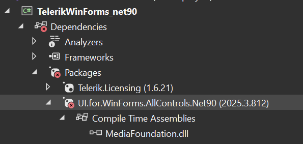 No license found for Telerik ui for winforms in UI for WinForms | Telerik Forums