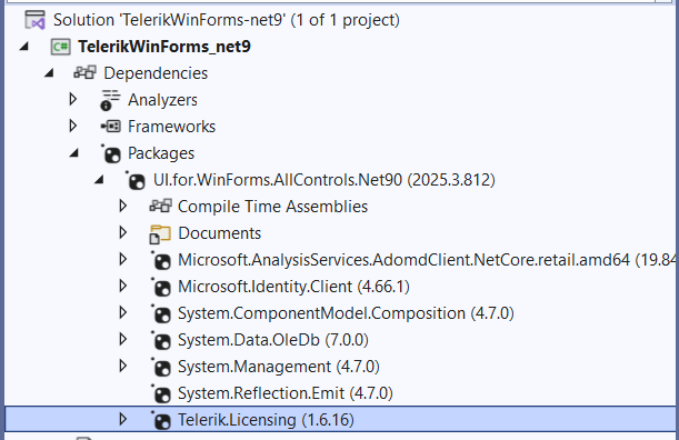 No license found for Telerik ui for winforms in UI for WinForms | Telerik Forums