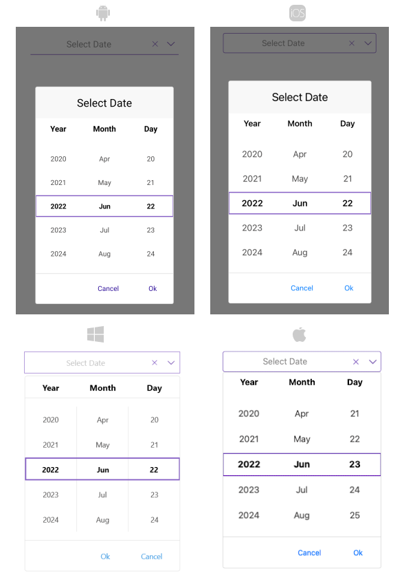 .NET MAUI DatePicker Styling Picker Styling - Telerik UI for .NET MAUI