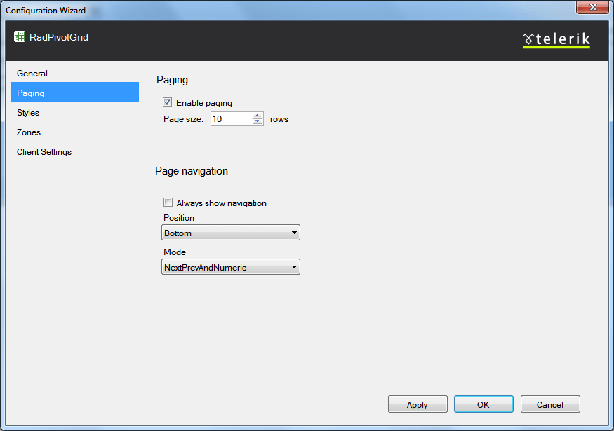 Telerik Web Forms Pivot Grid Design Time Configuration Wizard Telerik Ui For Aspnet Ajax