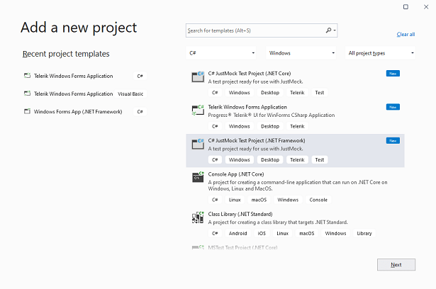 Telerik Web Forms Telerik Products Unit Testing With Justmock Telerik Ui For Aspnet Ajax