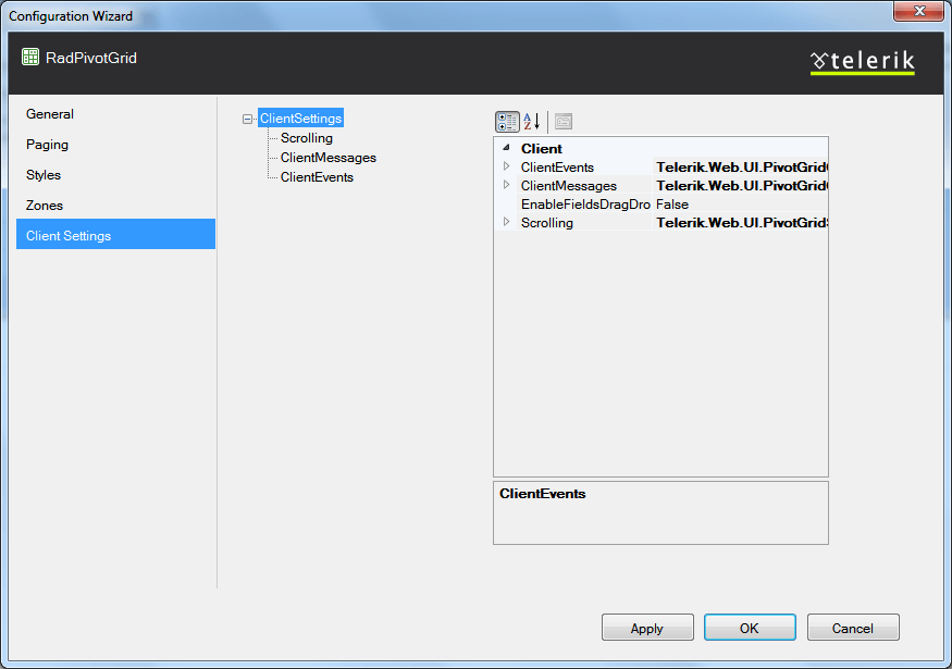 Telerik Web Forms Pivot Grid Design Time Configuration Wizard Telerik Ui For Aspnet Ajax