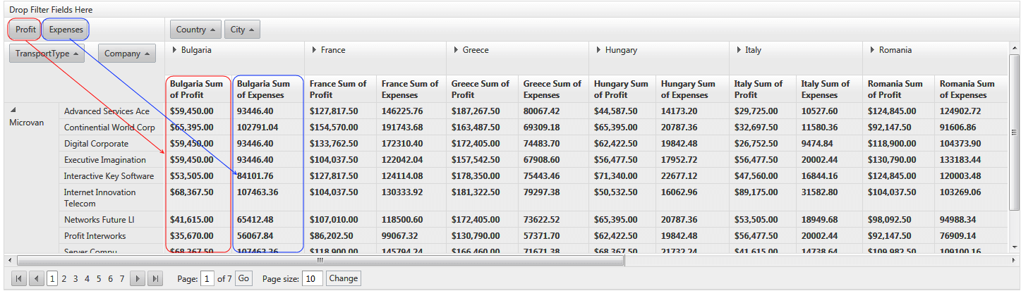 Telerik Web Forms Pivot Grid Appearance And Styling Styling Telerik Ui For Aspnet Ajax