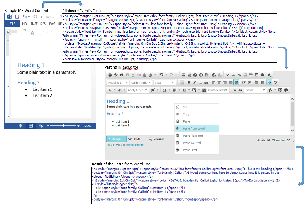 Telerik Web Forms Editor Managing Content Pasting Content Overview Telerik Ui For Aspnet Ajax