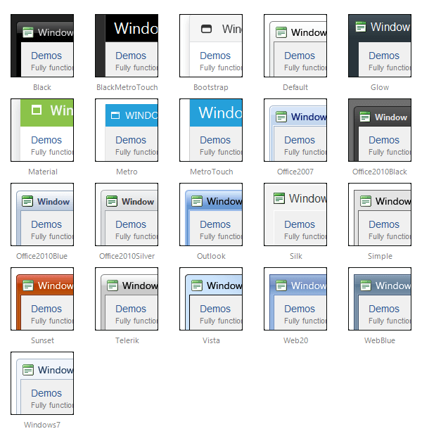 Telerik Web Forms Window Appearance And Styling Skins Telerik Ui For Aspnet Ajax