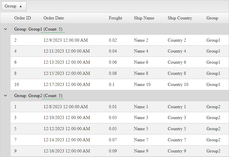 Telerik Web Forms Displaying Record Count In Grid Group Header Telerik Ui For Aspnet Ajax