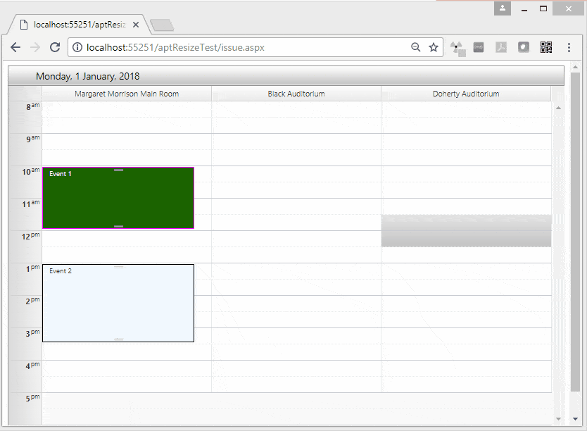 Telerik Web Forms Resizing Appointment Causes Height Increase Telerik Ui For Aspnet Ajax