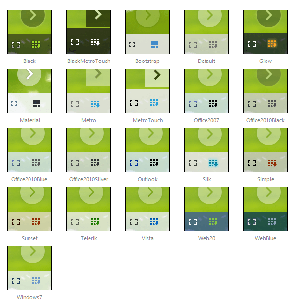 Telerik Web Forms Image Gallery Appearance And Styling Skins Telerik Ui For Aspnet Ajax