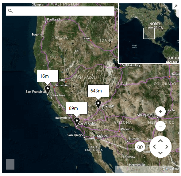 WinForms Map Providers Bing Maps Elevation List - Telerik UI for WinForms