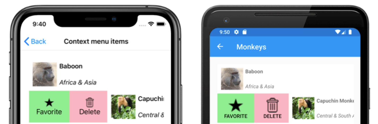 Learning about SwipeView in Xamarin Forms