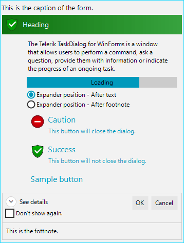 Telerik UI for WinForms R3 2020: TaskDialog, .NET 5 Support