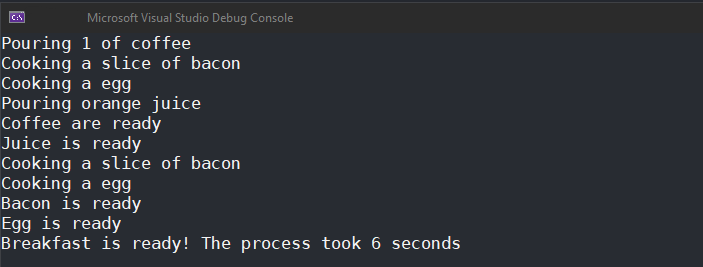 Making an Asynchronous Breakfast in .NET