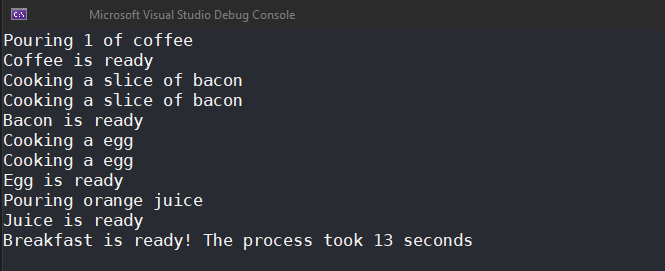 Making an Asynchronous Breakfast in .NET