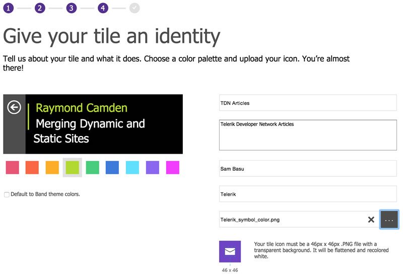 Create a Microsoft Band App with Web Tiles - Telerik Blogs