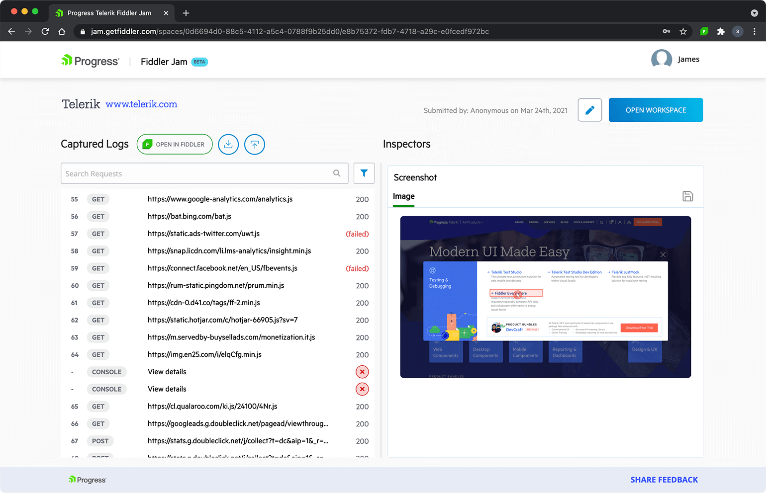 Fiddler Jam—A Unified Tool for Finding and Resolving Bugs