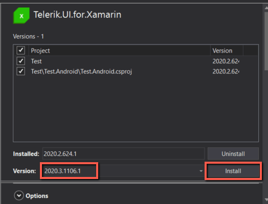Telerik UI for Xamarin and AndroidX
