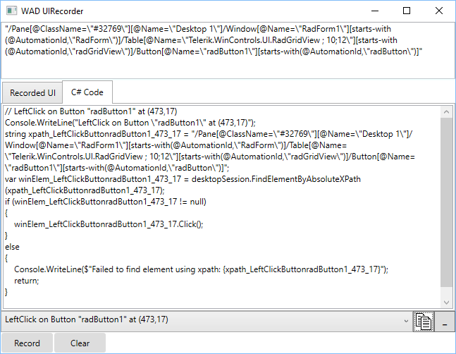 Using Appium UI Test Automation with Telerik UI for WinForms