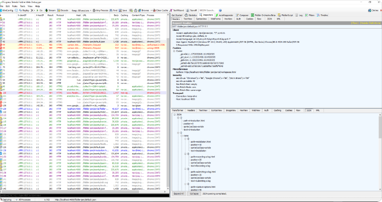 Web Debugging Proxy Tool Fiddler Classic 1150