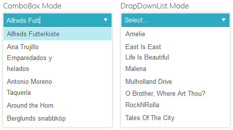 ASP.NET AJAX ComboBox - RadControls for Web Forms | Telerik UI for ASP.NET AJAX