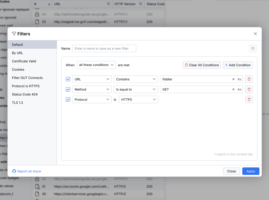 HTTP/S Traffic Recording | Fiddler Everywhere